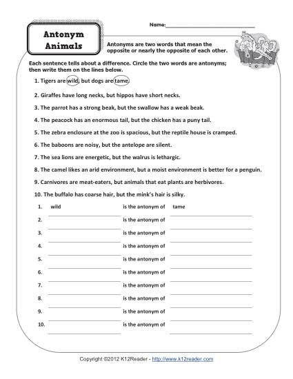 4th Grade Synonyms And Antonyms 4th Grade Synonyms And Antonyms