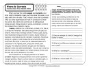 3rd Grade Reading Comprehension Worksheets | Third Grade Passages