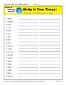 Fourth Grade Spelling Words List - Week 3 | K12reader