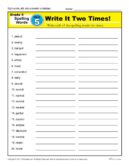 Fourth Grade Spelling Words List - Week 5 | K12reader
