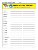 Fourth Grade Spelling Words List - Week 6 | K12reader