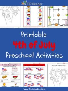 Fourth of July Preschool Theme Activities | Printable Classroom Lessons