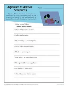 Adverb Worksheets | Adverb Lessons & Adverb Examples