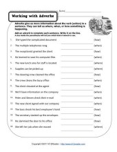 Working With Adverbs | Free, Printable Adverb Activities