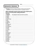 Declarative Sentences | Free, Printable Punctuation Worksheets