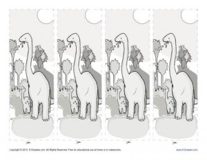 Free Printable Bookmarks for Kids - Dinosaurs