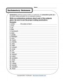Exclamatory Sentences | Free, Printable Punctuation Worksheets