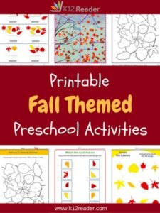 Fall Preschool Theme Activities | Printable Classroom Lessons