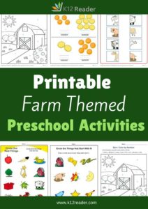Farm Preschool Theme Activities | Printable Classroom Lessons