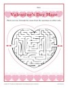Valentine's Day Worksheet | Maze - Kindergarten and 1st Grade