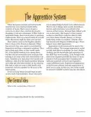 Sixth Grade Reading Comprehension Worksheet | The Apprentice System