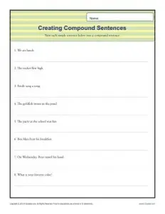 Types of Sentences Worksheets
