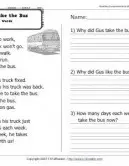 1st Grade Reading Comprehension Worksheets | FIrst Grade Passages