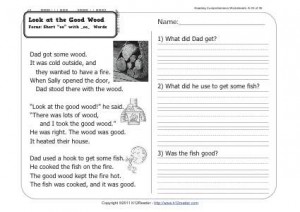 Look at the Good Wood | 1st Grade Reading Comprehension Worksheet Wk 33