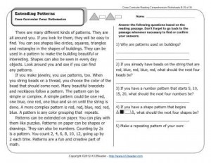 Extending Patterns | 2nd Grade Reading Comprehension Worksheets