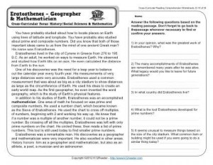 Eratosthenes: Geographer and Mathematician | 4th Grade Reading ...