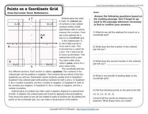 Points on a Coordinate Grid | 4th Grade Reading Comprehension Worksheet
