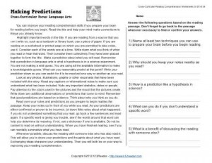 Making Predictions - Reading Worksheets, Spelling, Grammar ...