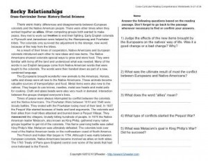 Rocky Relationships - Reading Worksheets, Spelling, Grammar ...