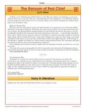 The Ransom of Red Chief | 8th Grade Reading Comprehension Worksheets