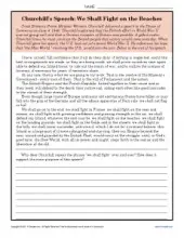 Churchill’s Speech: We Shall Fight on the Beaches | 9th - 10th Grade ...