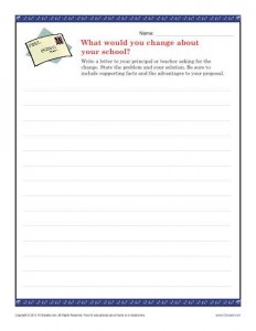 School Change Letter | Persuasive Writing Prompt for 9th - 12th Grade