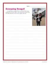 Swooping Seagull | Middle School Writing Prompt Worksheet