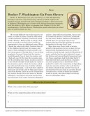 Booker T. Washington: Up From Slavery | Black History Month Worksheets