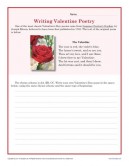 Valentine's Day Worksheet | Writing Poetry | Middle School