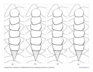 Free Printable Bookmarks for Kids - Ice Cream
