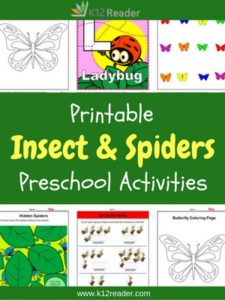 Insects and Spiders Preschool Theme Activities | Printable Classroom ...