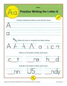 Letter A Worksheets | Handwriting Worksheet