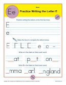 Letter E Worksheets | Handwriting Worksheet