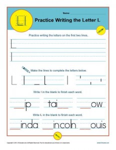 Letter L Worksheets | Printable Handwriting Worksheet
