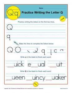 Letter Q Worksheets | Printable Handwriting Worksheet