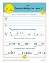 Letter V Worksheets | Printable Handwriting Worksheet