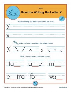 Letter X Worksheets | Printable Handwriting Worksheet