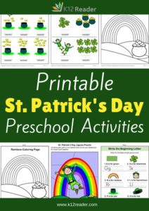 St. Patrick's Day Preschool Theme Activities | Printable Lessons