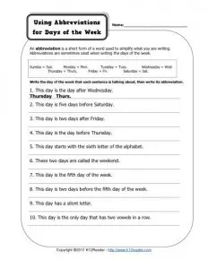 Abbreviation Worksheets | Grammar Mechanics