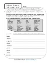 Using Colons Worksheets