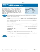 High School Spelling Words List 34 - Words Ending in -ly