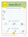 Letters PIT | Printable Alaphabet Handwriting Worksheets for Kids