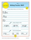 Letters MAR | Printable Alaphabet Handwriting Worksheets for Kids