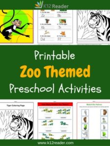 Zoo Preschool Theme Activities | Printable Classroom Lessons