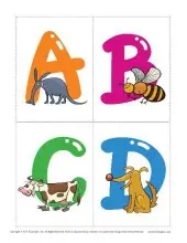 Animal Alphabet Flashcards | Vocabulary Worksheets