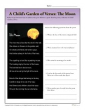 A Child's Garden of Verses - Printable Comprehension Activity