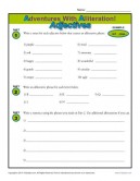 Alliteration and Adjectives | Figurative Language Worksheets