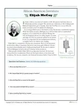 African American Inventors: Elijah McCoy