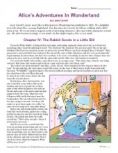 Alice in Wonderland Reading Comprehension Set