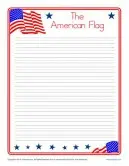 American Flag Printable Lined Writing Paper